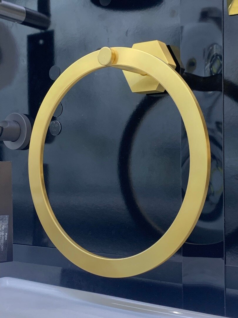 Полотенцедержатель кольцо WINDISCH GEOMETRIC 85493SO матовое золото d190x75