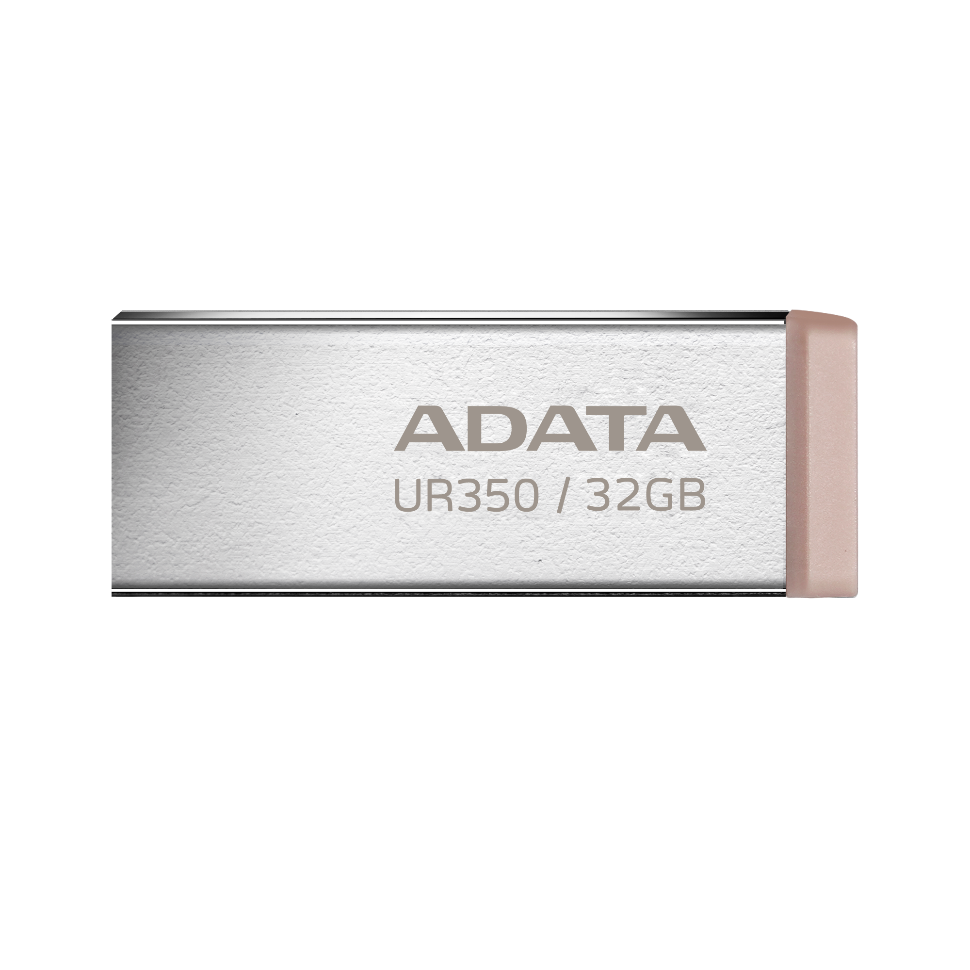 Флешка USB A-Data UR350, 32 ГБ, 100 Мбайт/сек, USB 3.2, серебристый/коричневый