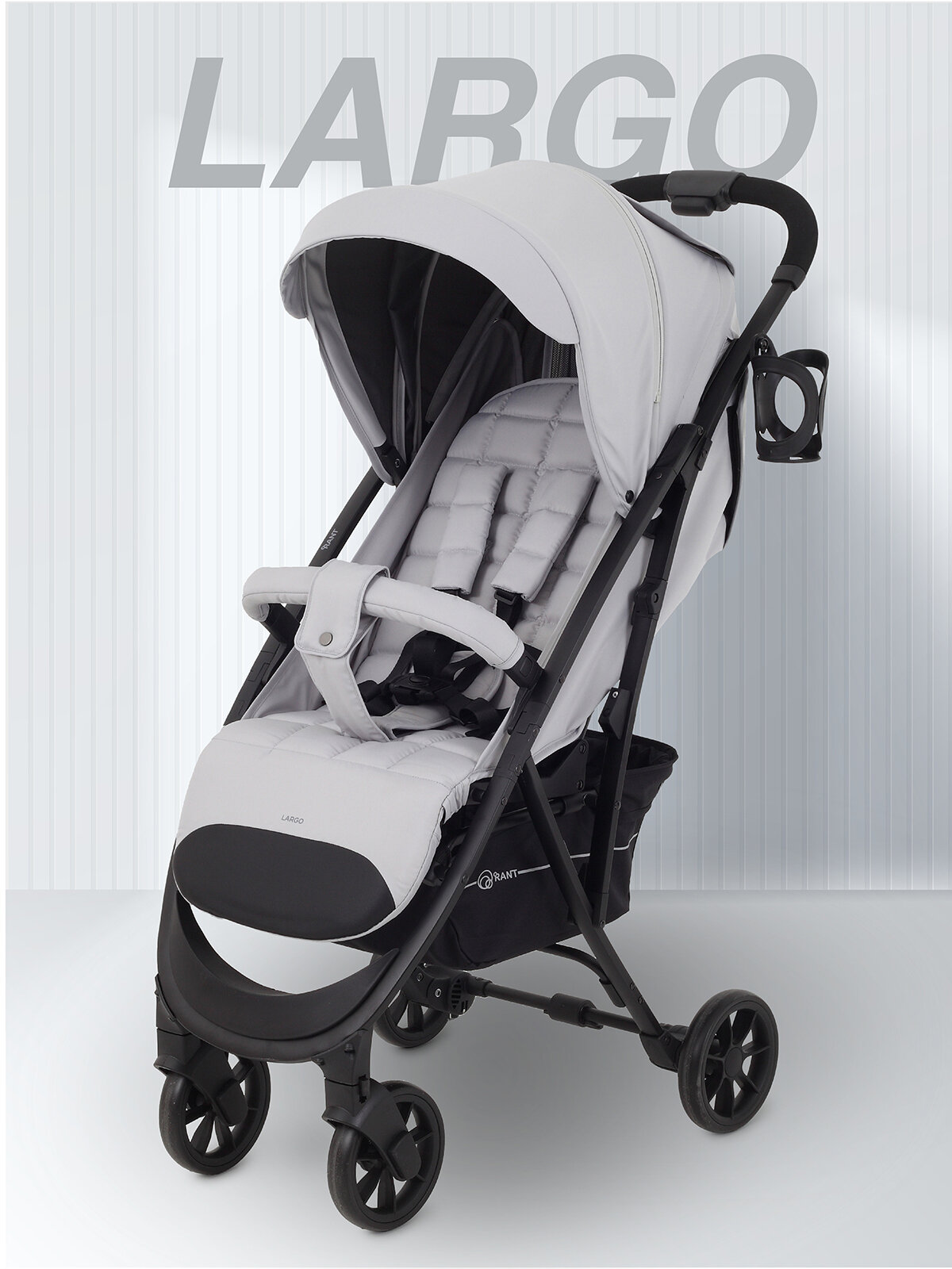 Коляска прогулочная всесезонная RANT LARGO RA054 Silver Grey 2024