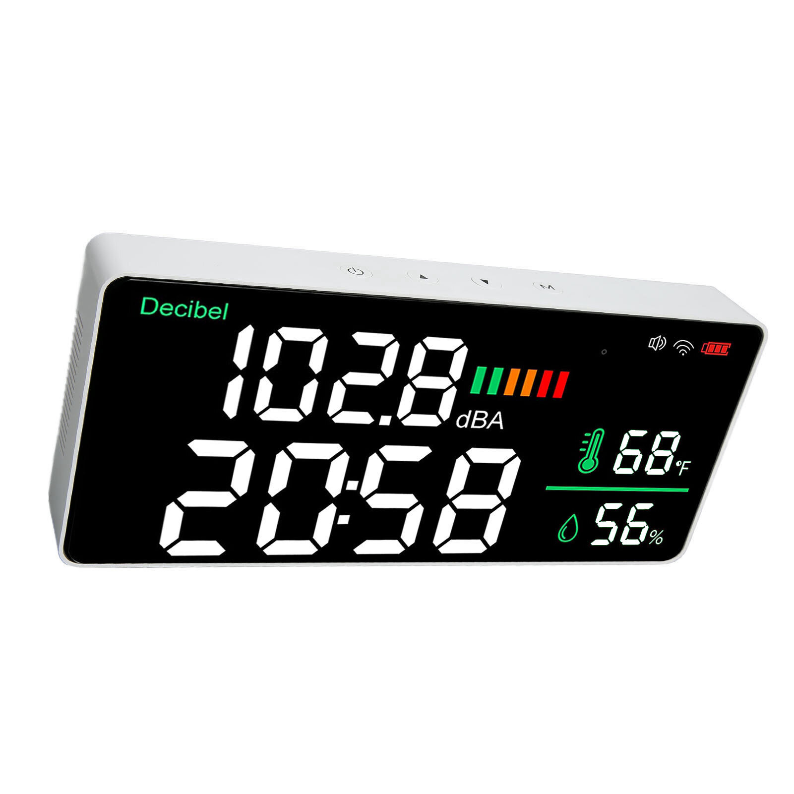 LED Децибелметр 2.4G WiFi Настенный 11-дюймовый LED Дисплей Температуры Влажности Времени Измеритель Уровня Звука для Tuya