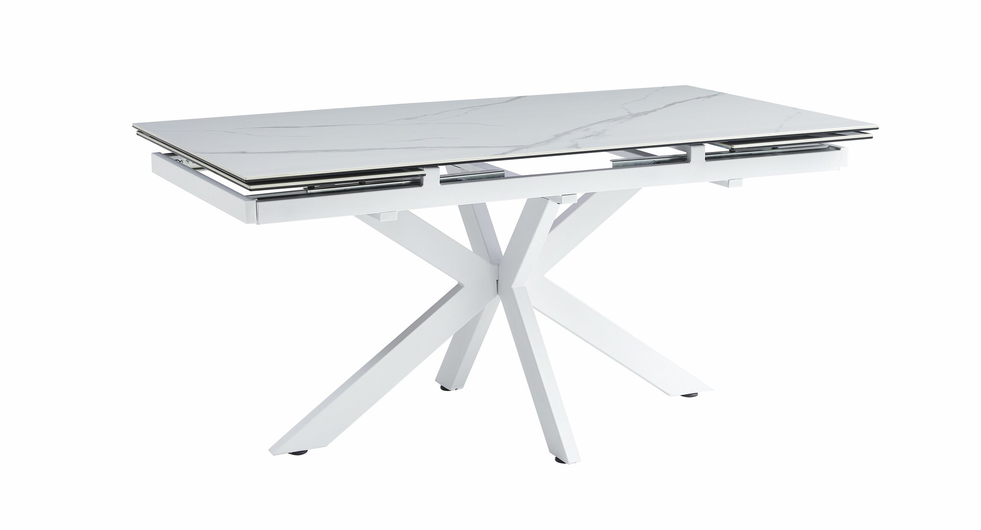 Стол обеденный La-Alta DT777 160/240*90*76 Белый/керамика (глянцевый)