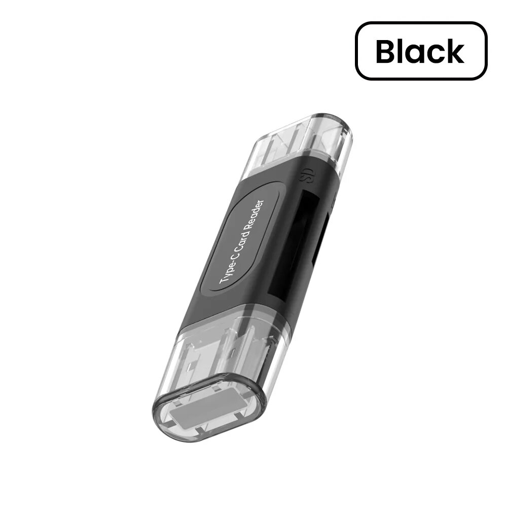 Адаптер для чтения карт памяти 4-в-1 USB2.0 для чтения карт памяти Micro SD TF, Black
