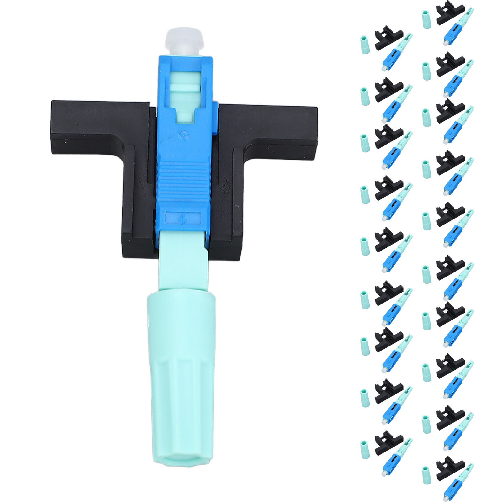 20 шт. встраиваемых оптоволоконных разъемов FTTH SC-UPC для холодной сварки одномодовых оптических быстроразъемных соединений, Т-образный круглый порт