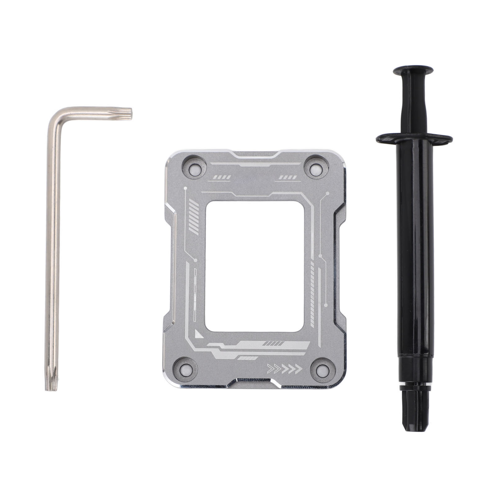 Зажим-защита от изгиба для процессора LGA1700, с термопастой, серебристый