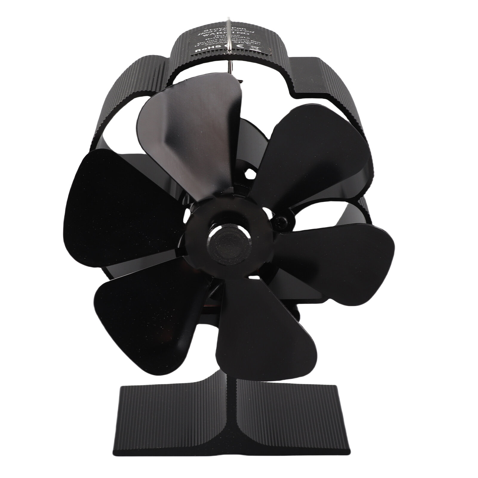 Тепловой вентилятор для печи, 6 лопастей, тихий, энергосберегающий, устойчивый к высоким температурам, вентилятор для камина из алюминиевого сплава