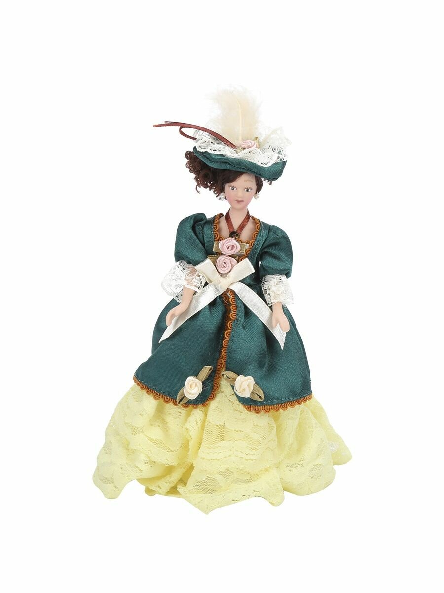 Викторианская леди миниатюрная фарфоровая кукла масштаб 1/12 для украшения кукольного домика