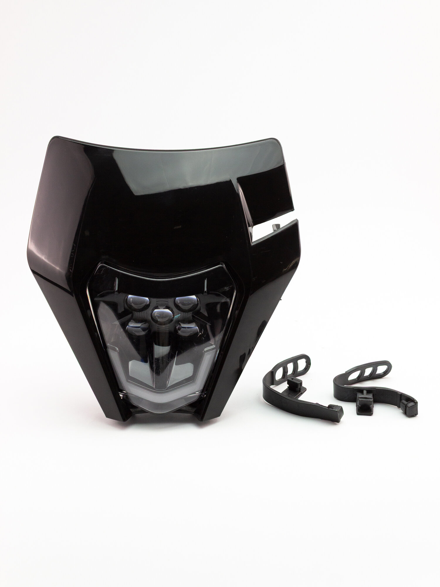 Фара JMC PARTS FRR, для эндуро-мотоцикла, чёрная, 4-пин. контакт