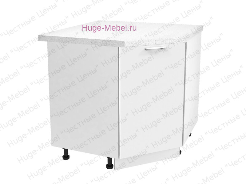 Шкаф кухонный угловой нижний 850 Катрин (софт вайт) Huge Mebel. Ширина 850 Высота 840. Модули кухонные нижние