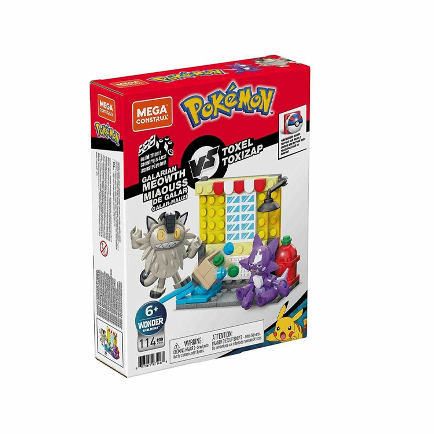 Mega Construx Pokemon Galarian Meowth Toxel / покемон Игрушка-конструктор Идеально Подходит Для Детей От 6 Лет И Старше