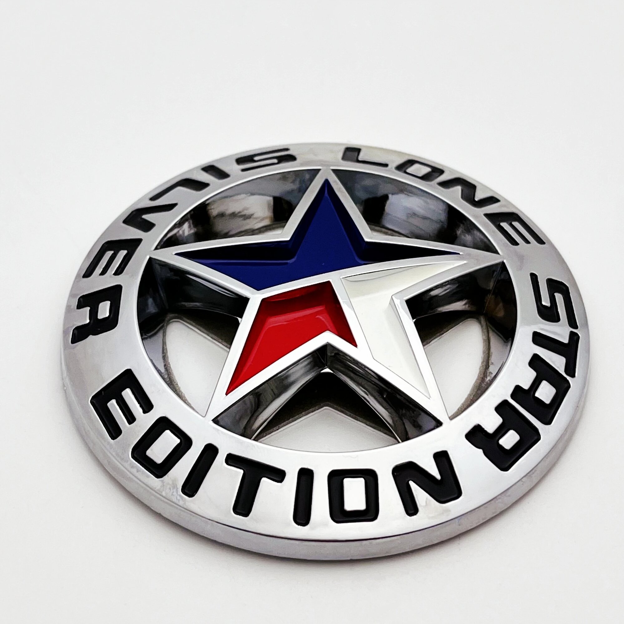 1 шт./компл. 3D эмблема ABS подходит для Lone Star Texas внедорожные модифицированные аксессуары значок логотипа автомобиля LoneStar EDITION металлические наклейки на автомобиль 1pcs Silver, ABS LONE STAR