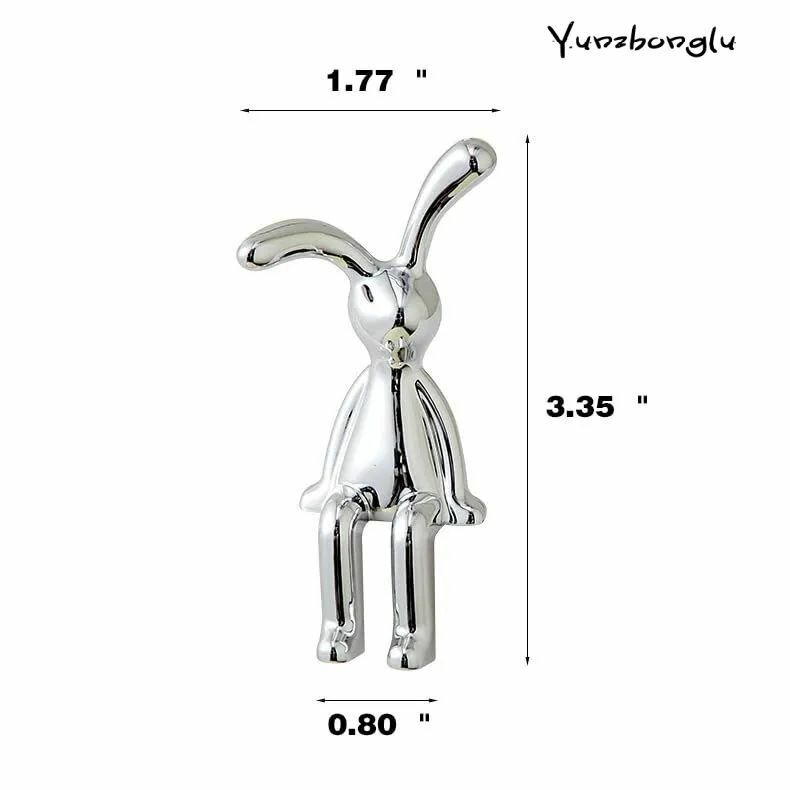 Yunzhonglu Статуэтка в дом, декор для интерьера, фигурка зайчик,4 шт.