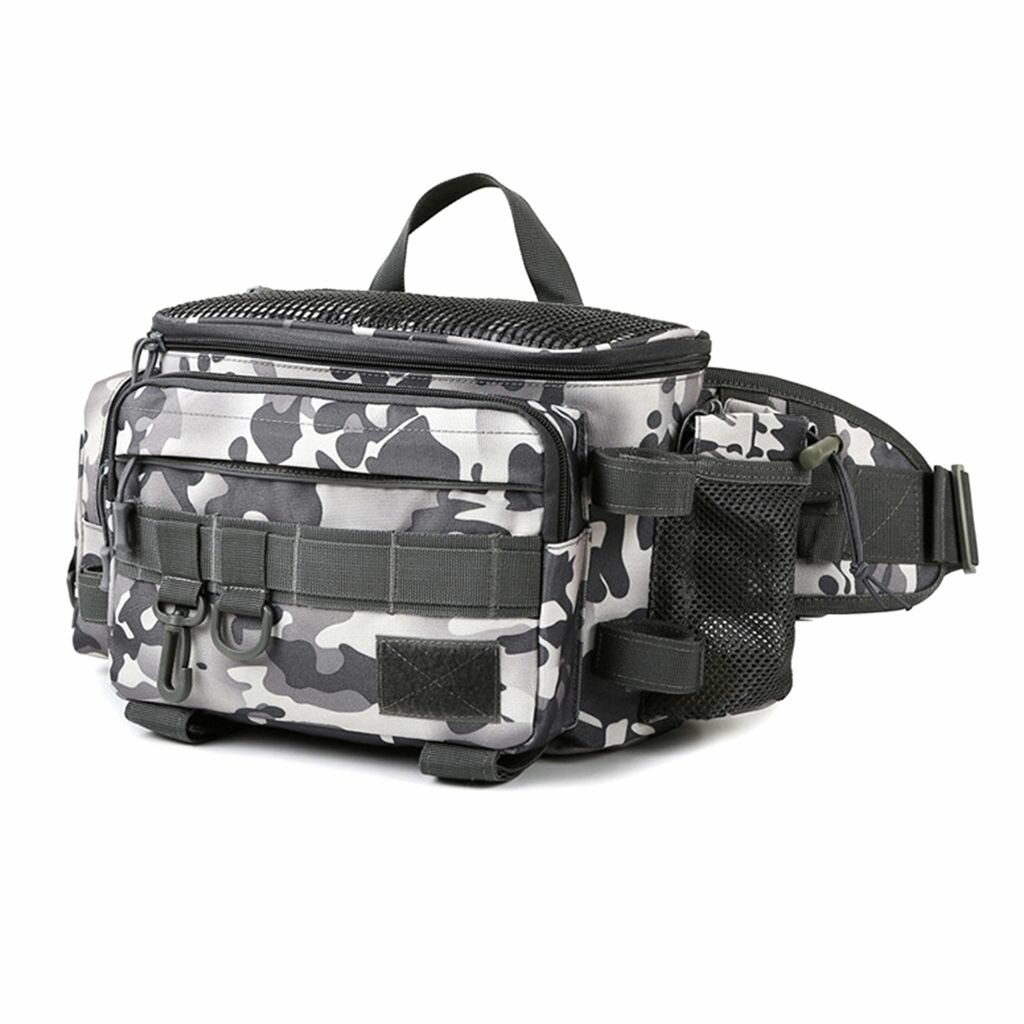 Открытый рюкзак-мессенджер на одно плечо для спорта и отдыха, нагрудная сумка, водонепроницаемая специальная сумка для рыбалки-небесно-серый