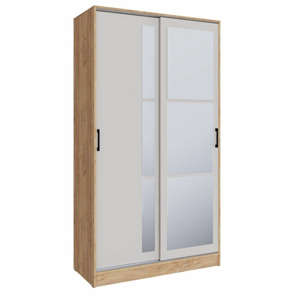 Шкаф-купе "Люкс Крафт 120", Дуб Крафт Золотой, Кашемир.