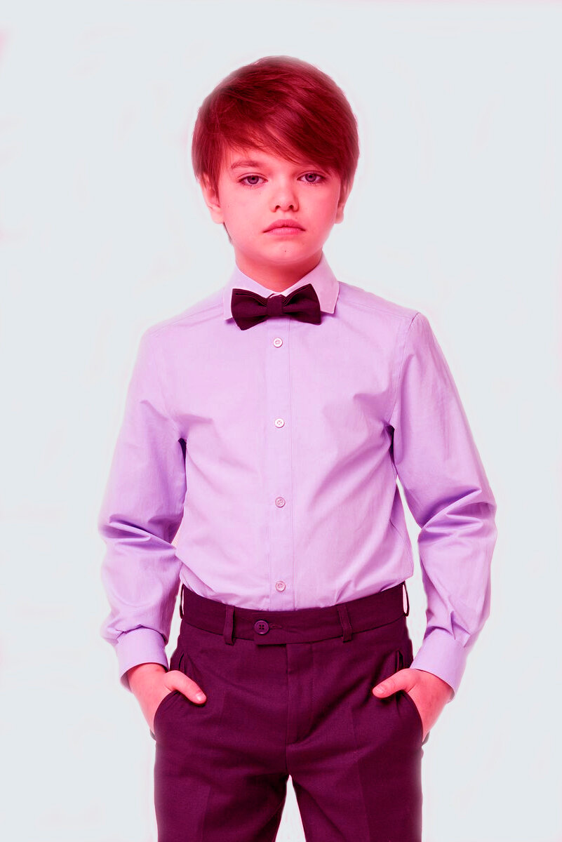 Школьная рубашка приталенная