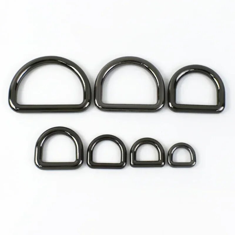 Металлические пряжки Meetee 10-50 мм Черный, 10mm, GunBlack