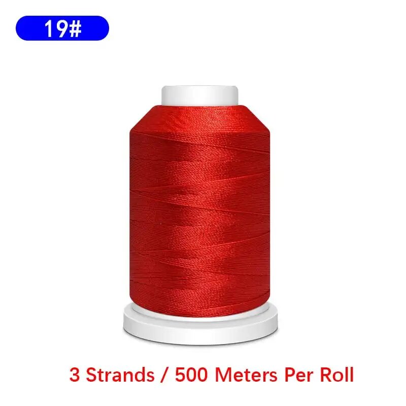 Полиэфирная нить 19#, 500 м, 3 нити