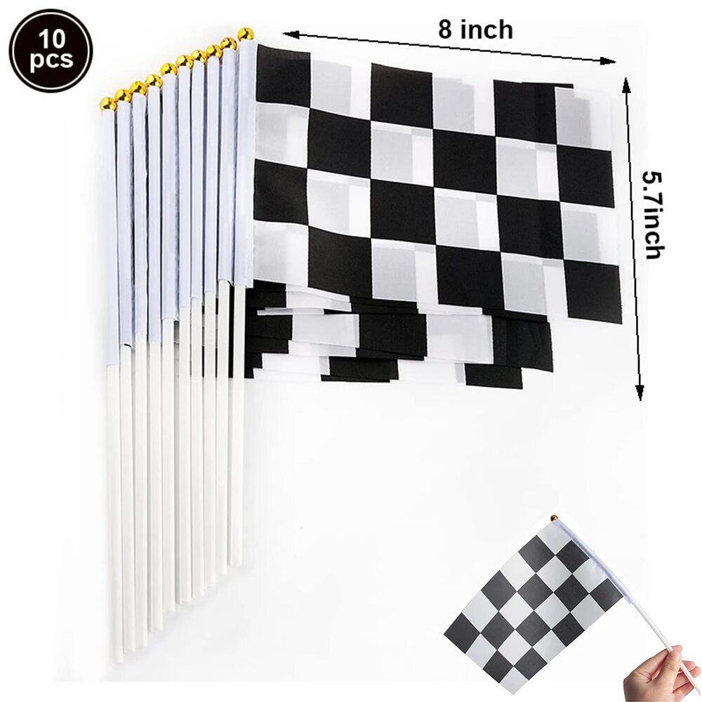 Детские гоночные флаги Белый, Flags -10pcs
