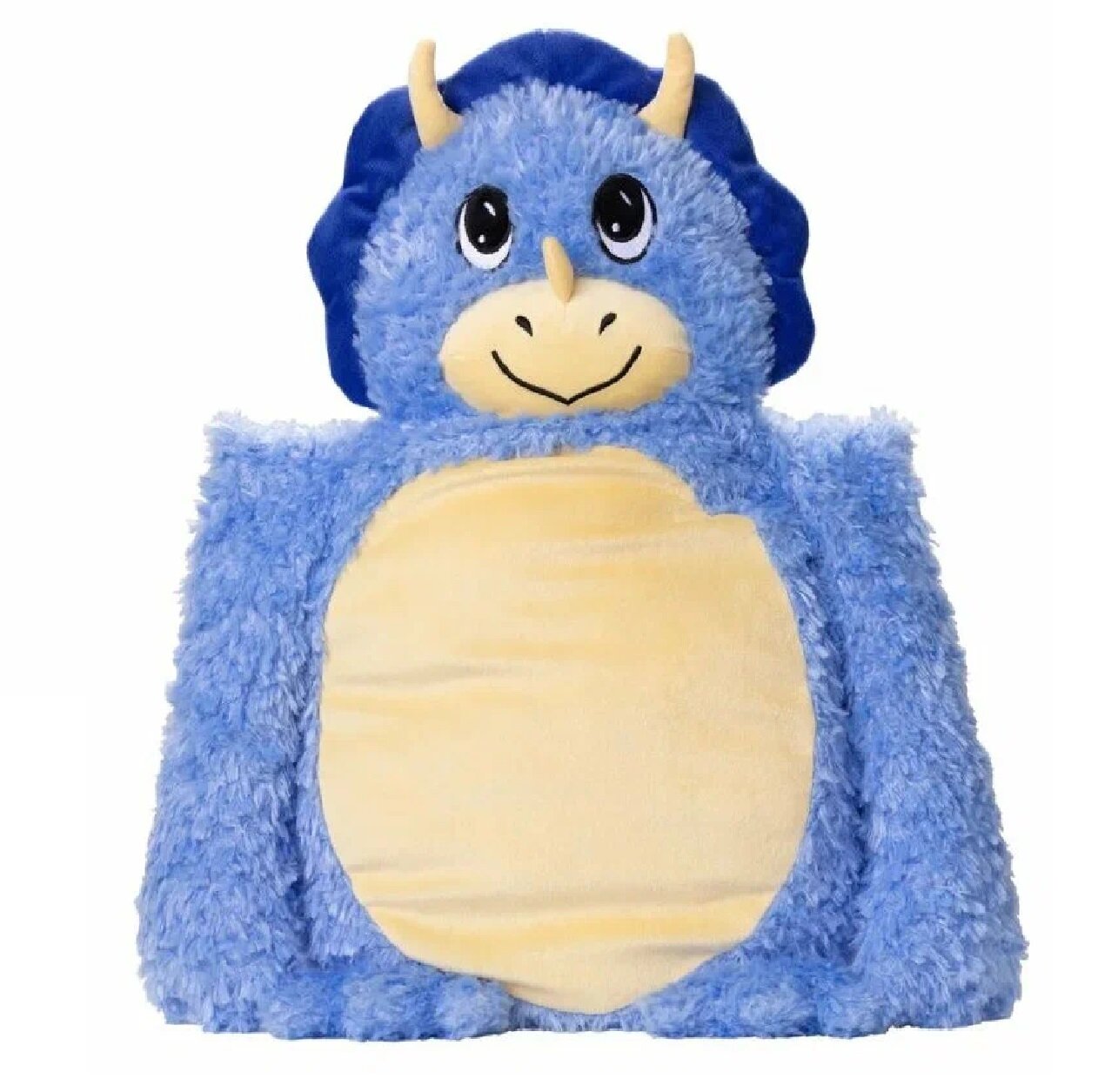 Игрушка-обнимашка "Динозавр" Little Big HUGS, антистресс, универсальная, синяя, 31 см