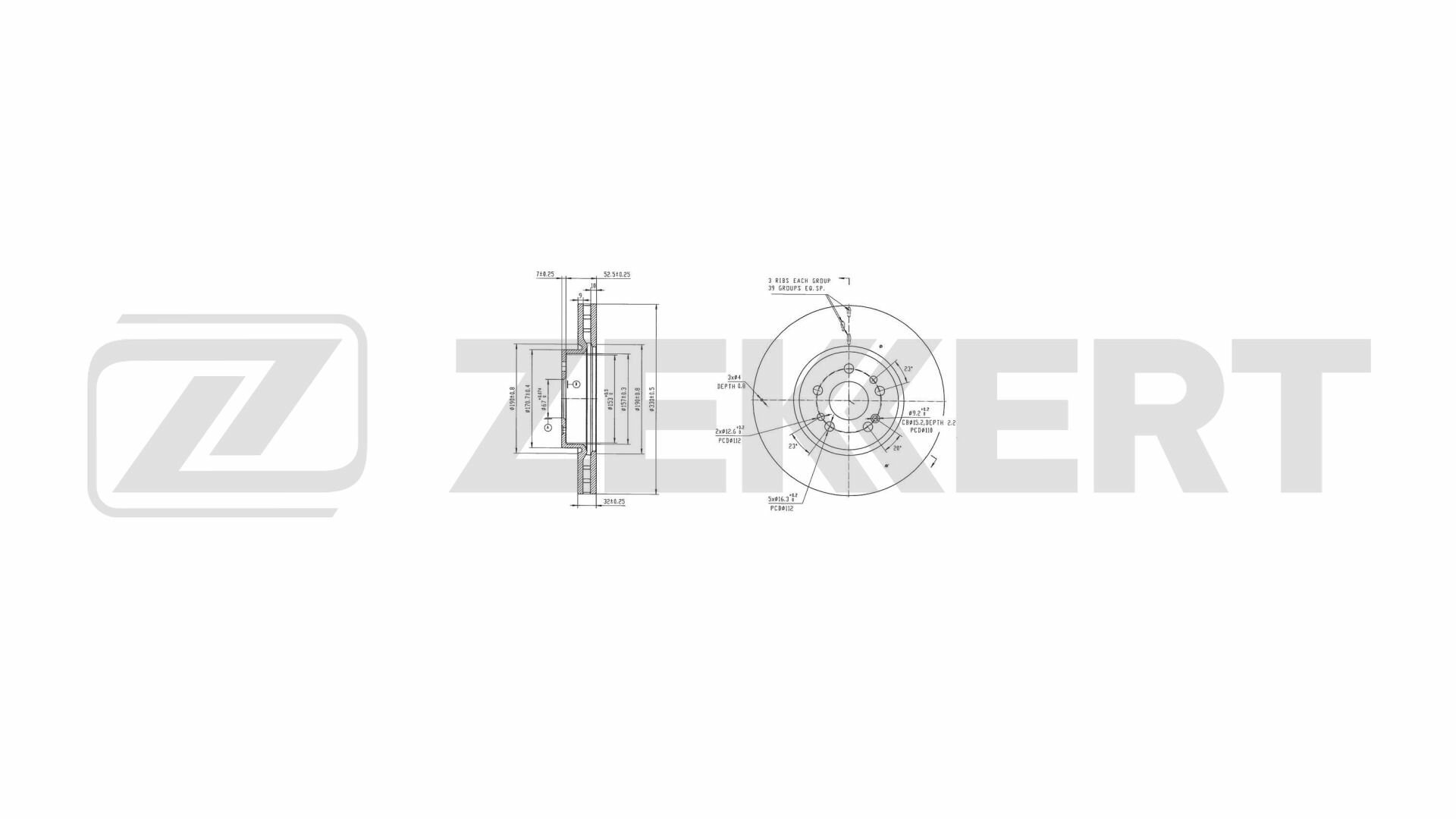Диск тормозной перед. Mercedes-Benz GLE-Class (V167) 21- (с покрытием)
