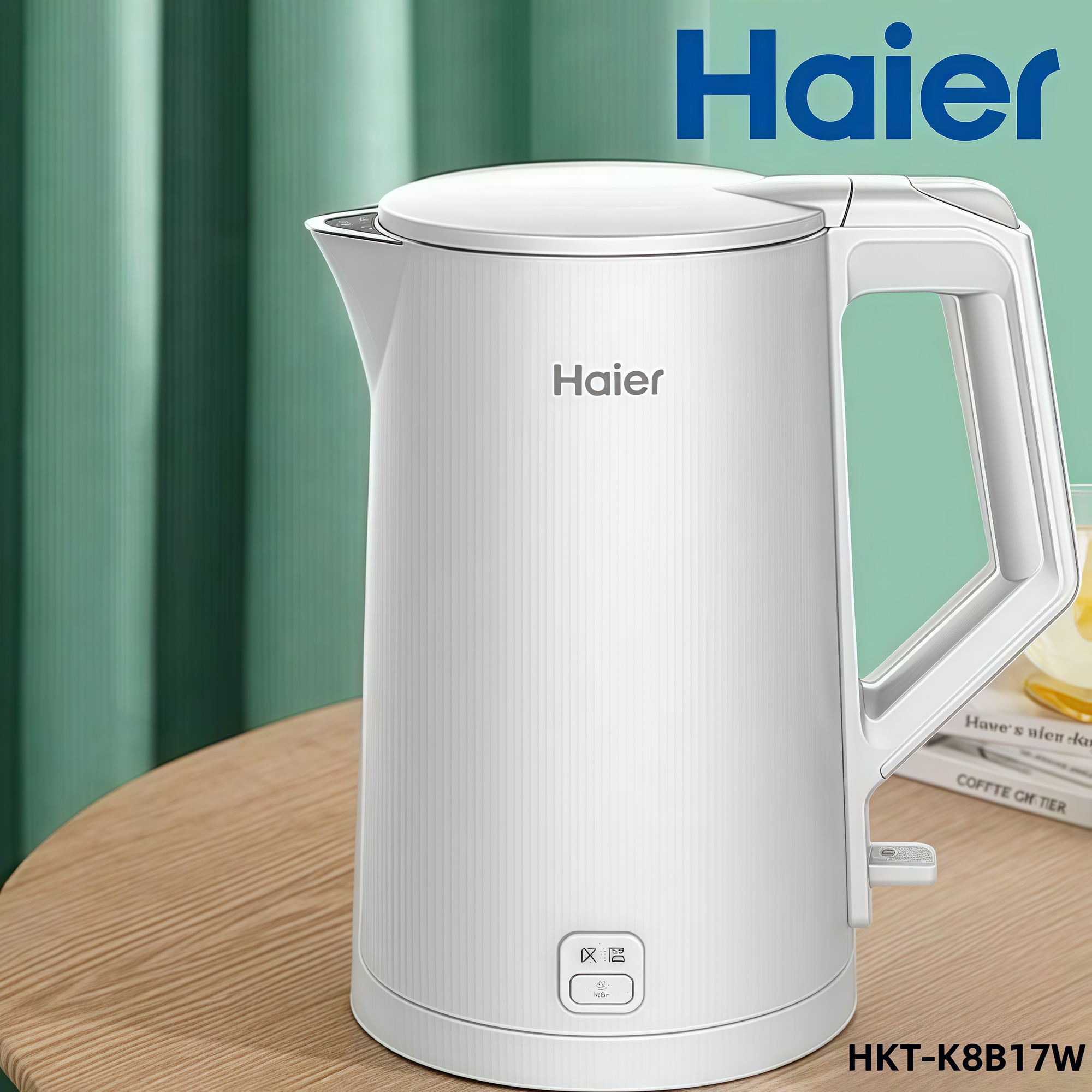 Чайник электрический Haier HKT-K8B17W, нержавеющая сталь, сенсорный, 1.8 л