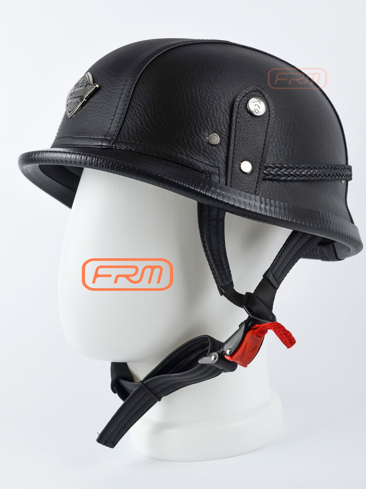 Немецкая каска шлем под кожу Pit Pro Racing для мотоциклиста на мотоцикл скутер мопед, черная, L