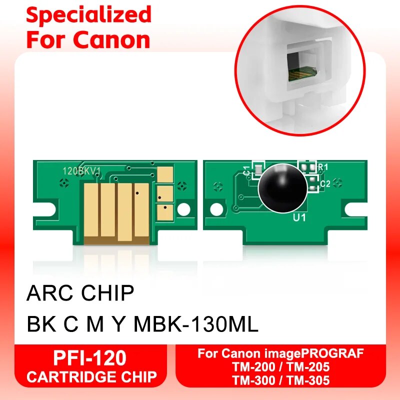 Чип GACINK PFI-120 для Canon TM-200, Цвет: 1PC M
