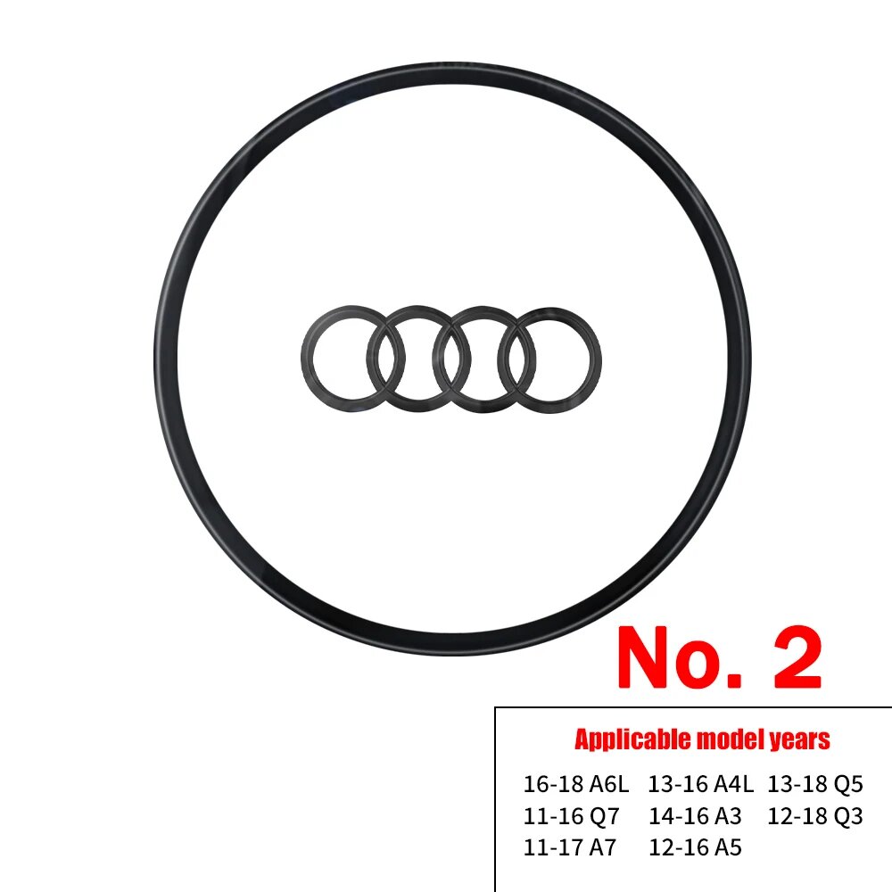 Накладка на рамку руля Audi, черный, No. 2, A6L, Q5, Q3, A7, A3, A4L, A5