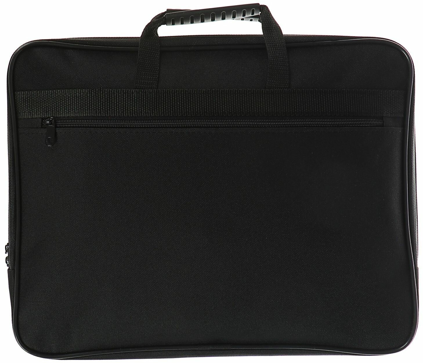 Папка текстильная "Офис" на молнии с ручками, сумка-портфель для тетрадей, бумаг, документов, А4, 365 х 290 х 30 мм, , черная