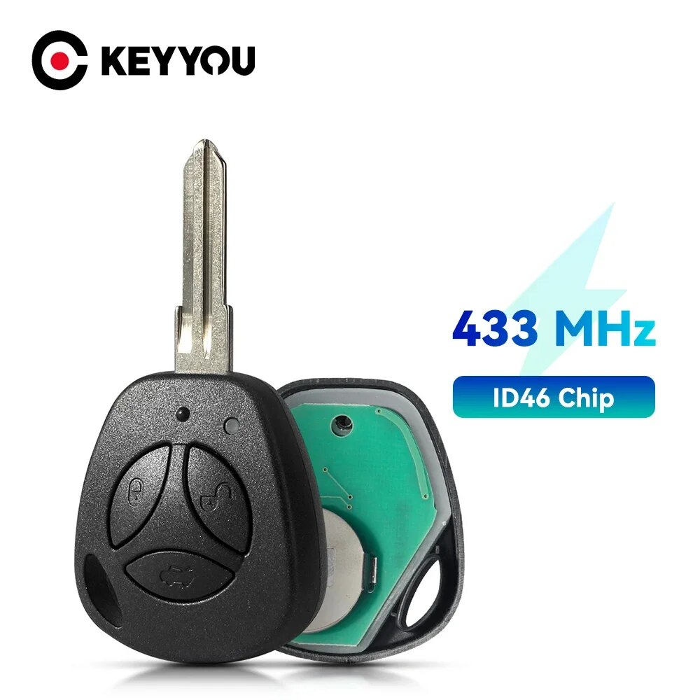 Автомобильный Ключ-пульт KEYYOU С 3 Кнопками, 433 МГц, С Чипом ID46 Для Lada Granta, Priora, Vesta, X-Ray, XRay Sedan, Sport