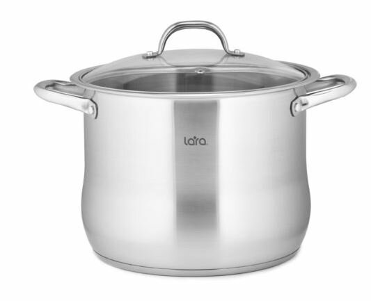 Кастрюля 9,6 л LARA, LR02-42, нерж. сталь, матовая полировка