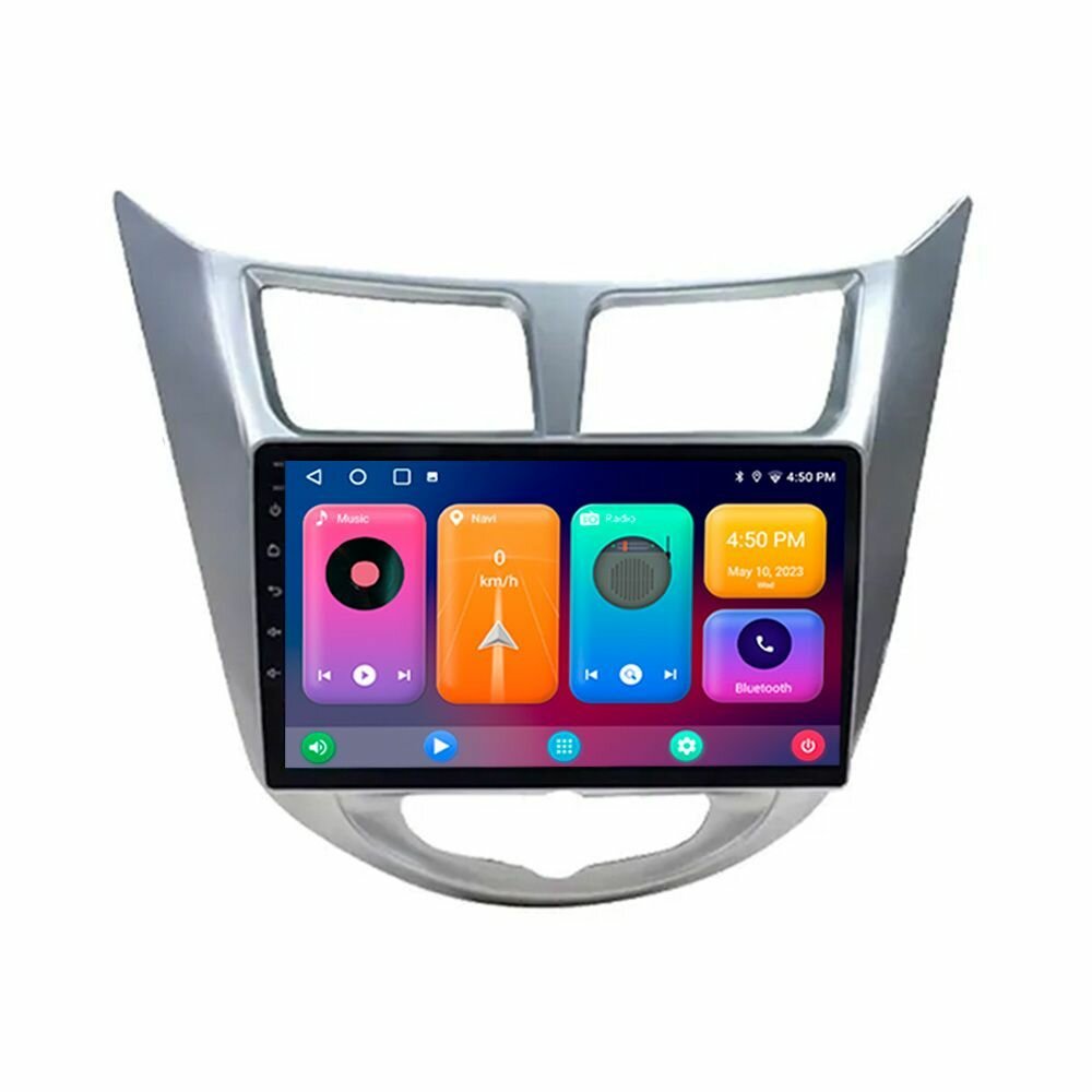 For Hyundai Solaris Verna Accent 1 2010-2016 2+32G автомагнитола 2дин carplay WiFi, GPS, Bluetooth Android 12, адаптация под Россию
