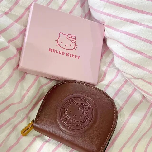 Милый ретро-кошелек Hello Kitty, держатель для карт, аниме-кошелек, портативный мини-кошелек для монет, милый кошелек, подарочная сумка для студентки, оптовая продажа.