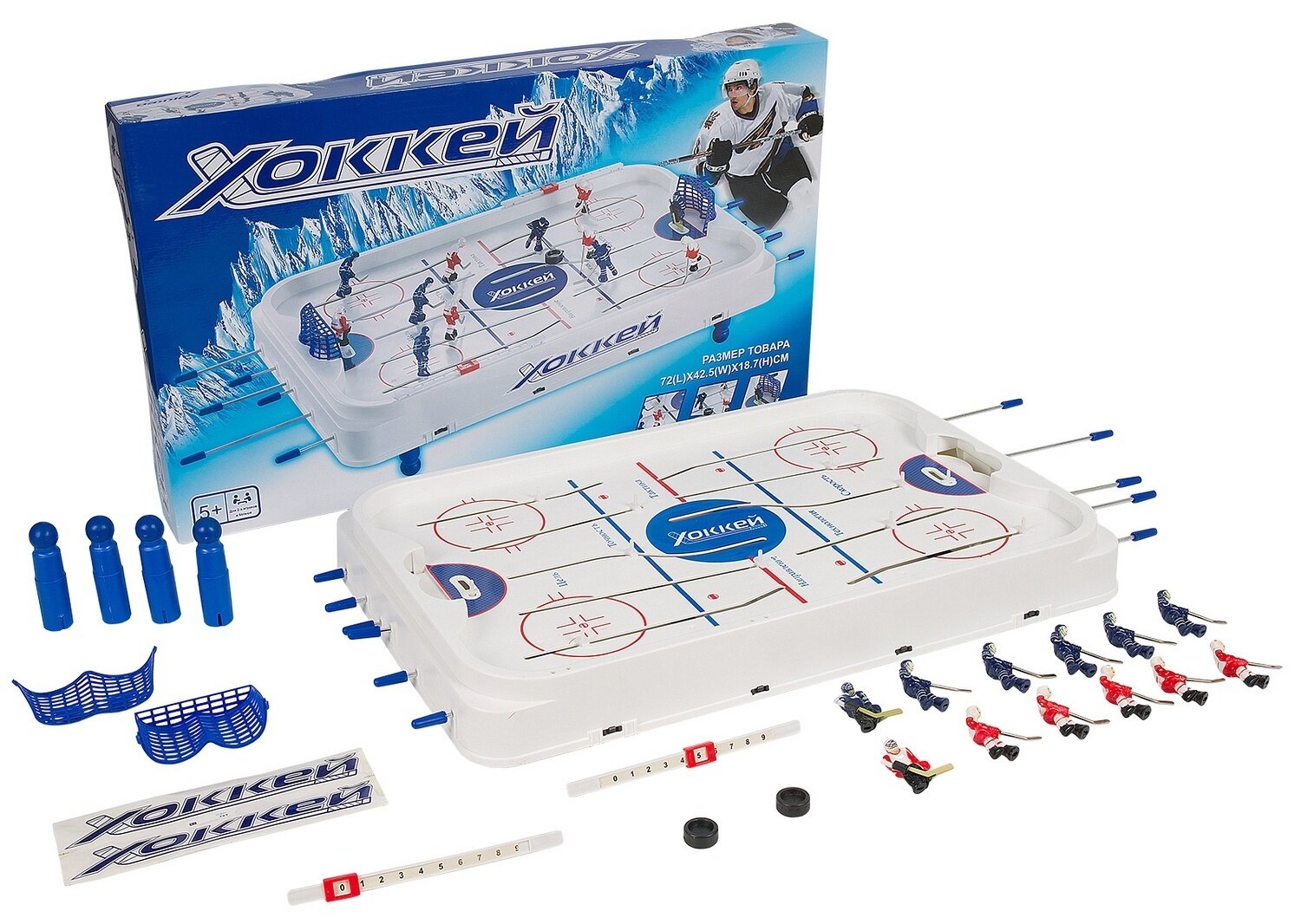 Игра настольная "Хоккей", 8888А, 72x42см, от 3 лет, пластик, комплект.