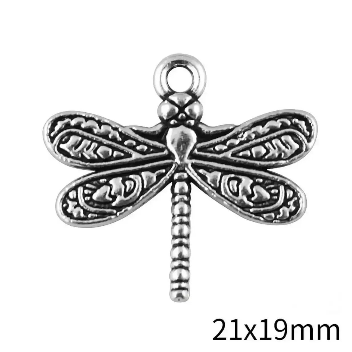 30 шт. винтажные металлические подвески-стрекозы из сплава для бижутерии tibetan silver