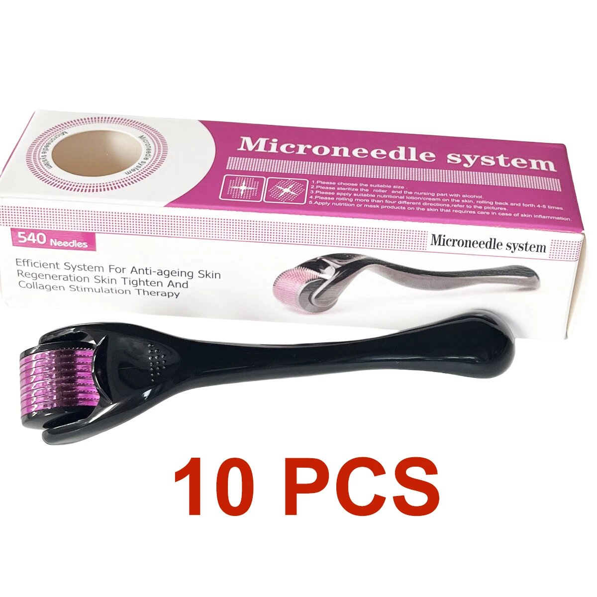 Beauzon Дерма роллер 0,2/0,25/0,3 мм 540 микроигл 10PCS 0.25 With Box