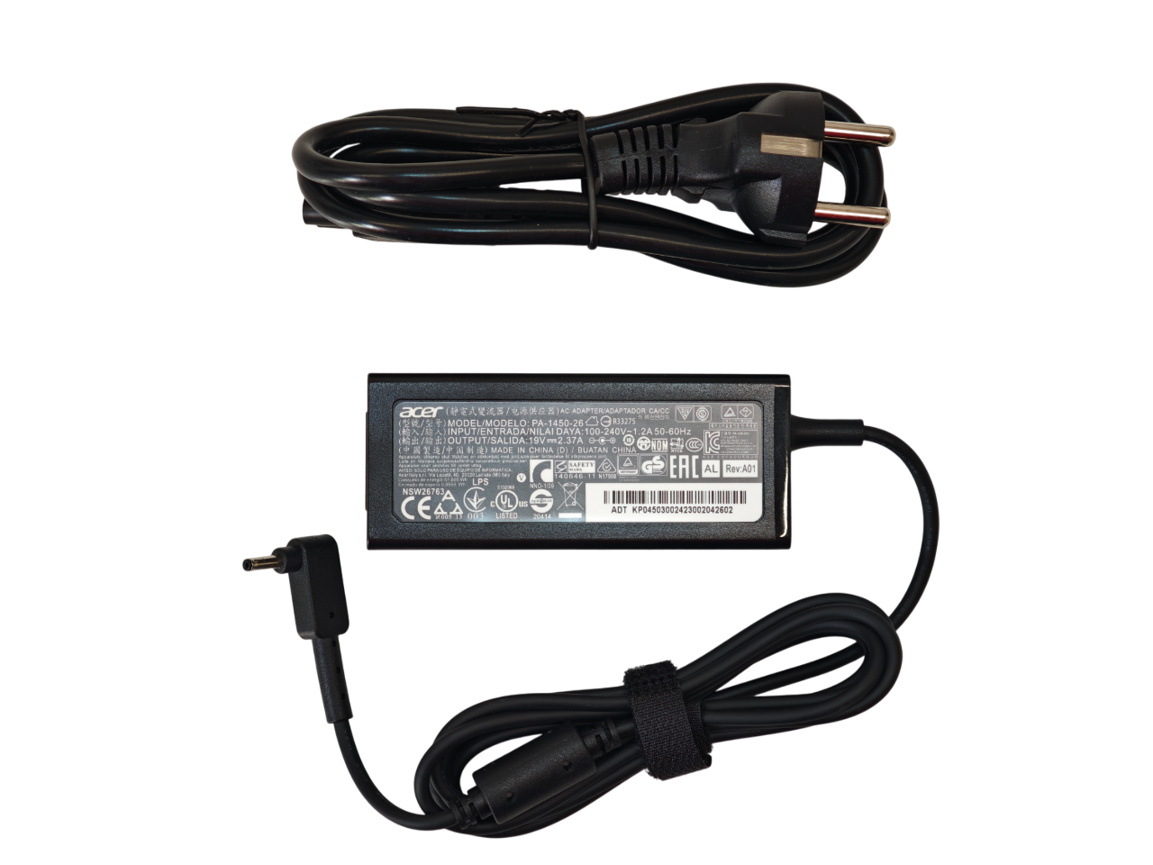 Блок питания Acer 19V 2.37A 3.0x1.0 (45W) для Aspire 3, 5, V3, R5, S5, Spin 1, Spin 3, Swift 1, Swift 3, Swift 5 серии.