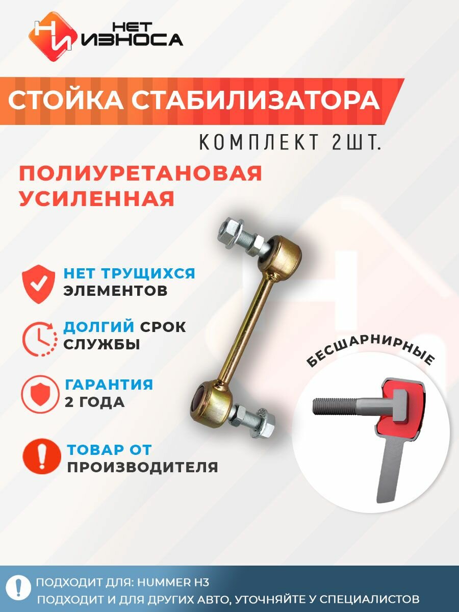 Стойки стабилизатора полиуретановые усиленные подвески для машины, автозапчасти NL219 (комплект 2 шт) Hummer H3