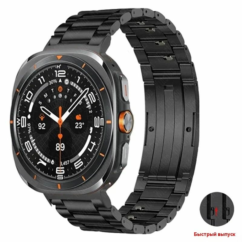 Роскошный титановый браслет для Samsung Galaxy Watch Ultra 47 мм, металлический бизнес ремешок для Samsung Watch Ultra