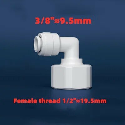 Пластиковые угловые фитинги для труб 1/4", 3/8", 1/2", 1/8" 9.5-L04