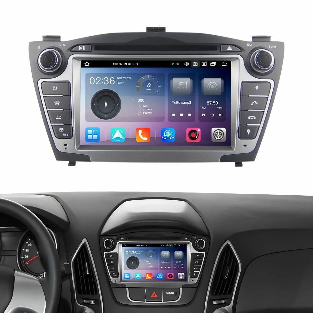 Магнитола 2DIN 7-дюймовая Android для Hyundai ix35/Tucson 2009-2015 — CarPlay, WiFi, DSP, OBD2, с GPS 1024×600