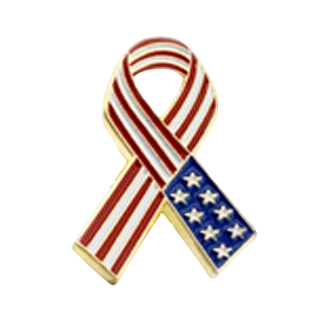 Булавка с Лентой для Лацкана Флага США в День Независимости