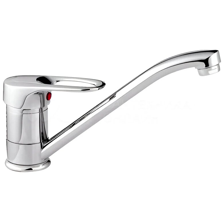 Смеситель кухонный Frap F4228-B H28, горизонтальный, поворотный, хромированное покрытие