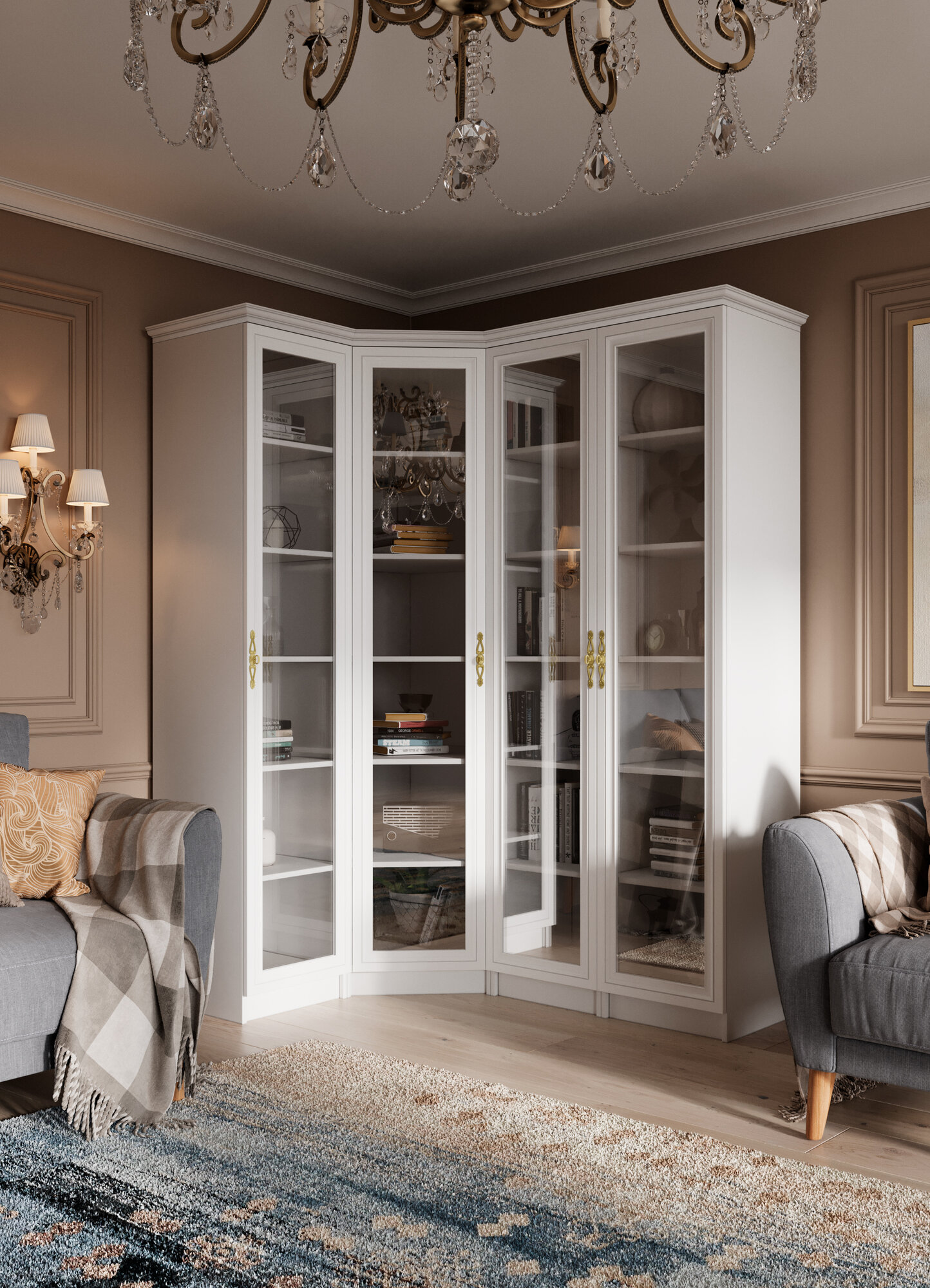 Библиотека Даниэль-2 Белый для документов для книг 110*200*40