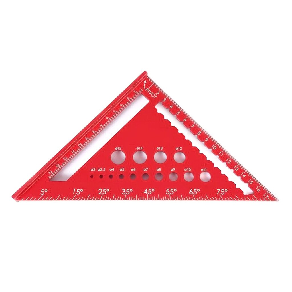 Плотницкий угольник для деревообработки, 7-дюймовый стропильный угольник, алюминиевый треугольник, инструменты, регулируемая металлическая линейка для деревообработки