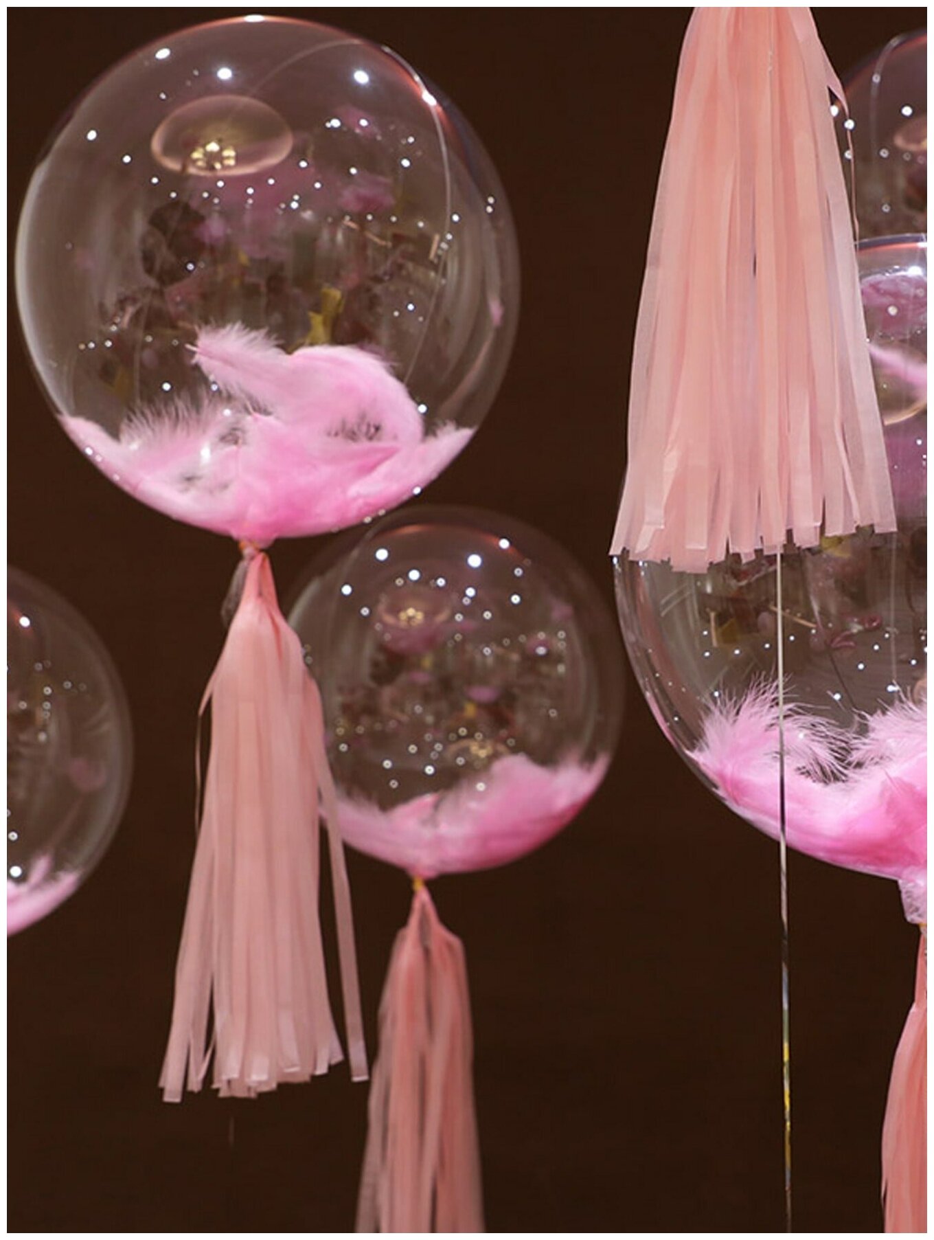 Перо для воздушного шара с пузырьками, кисточка, 1 шт