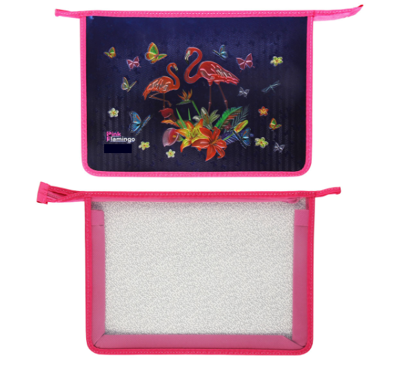 Папка для тетрадей А4 "Pink Flamingo", молния сверху