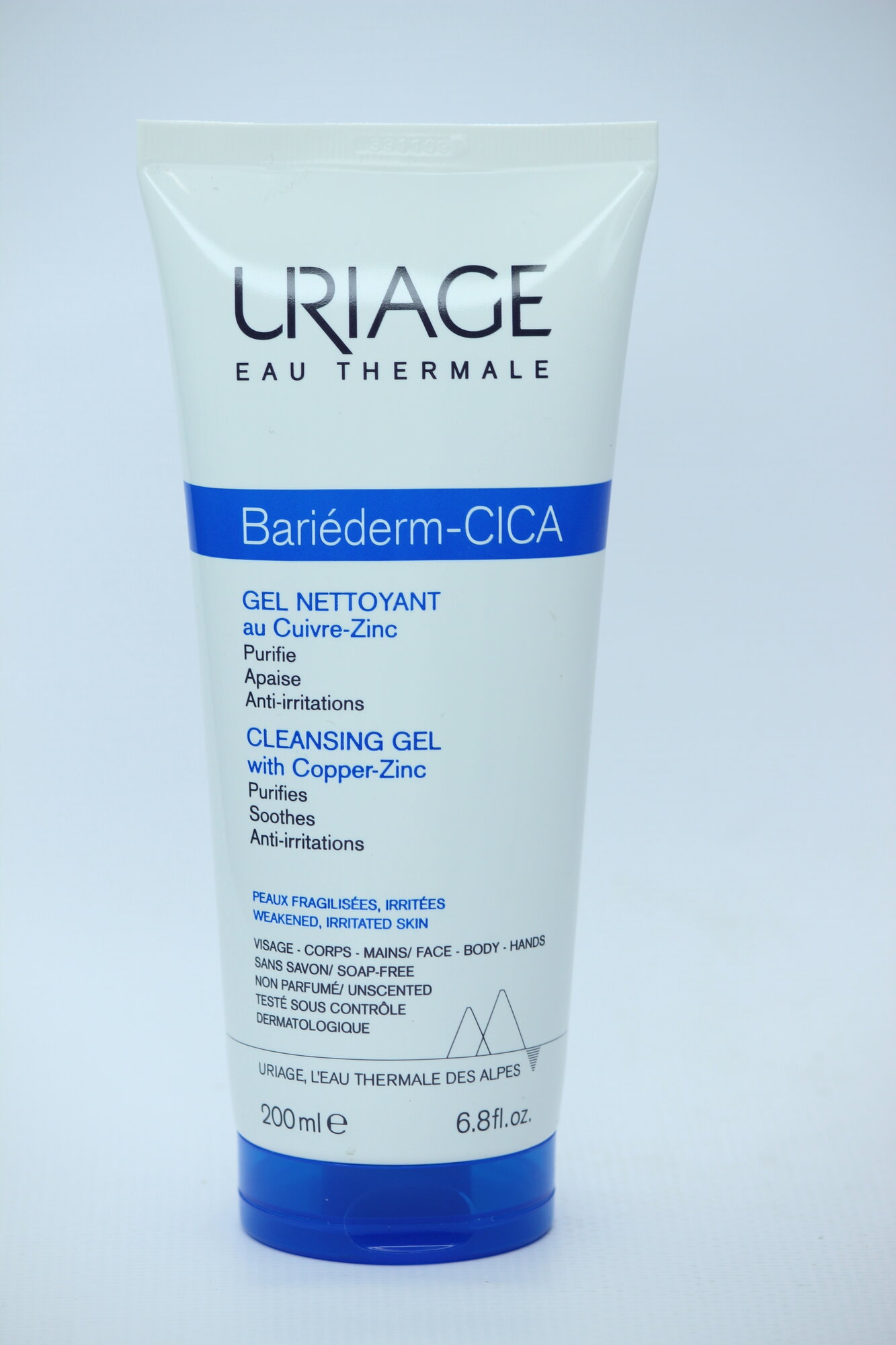 Uriage, Bariederm-Cica, очищающий гель с медью и цинком, без запаха, 200 мл