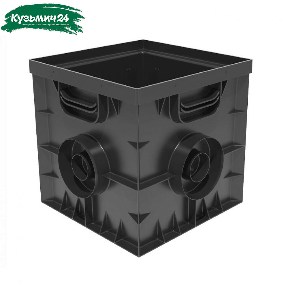 Дождеприемник Gidrolica Point ДП 30-30, 230, 300х300х300 мм, пластик, класс нагрузки С250, лоток без комплектующих