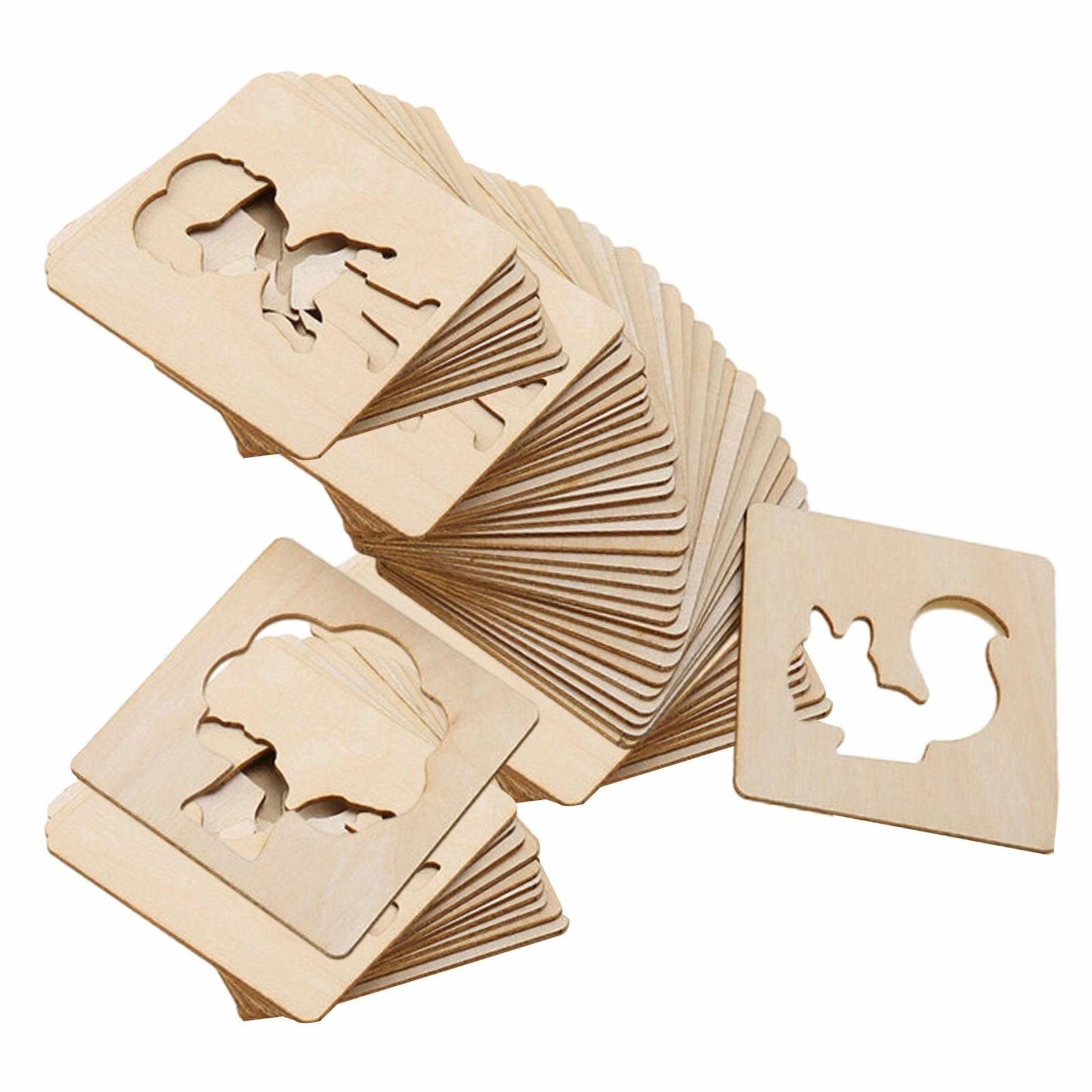 Трафарет для рисования, набор пластиковых трафаретов для детского творчества и развития мелкой моторики, универсальные шаблоны для акварели и фломастеров