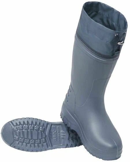 Сапоги ЭВА женские демисезонные С-062 серые с манжетой (барс)